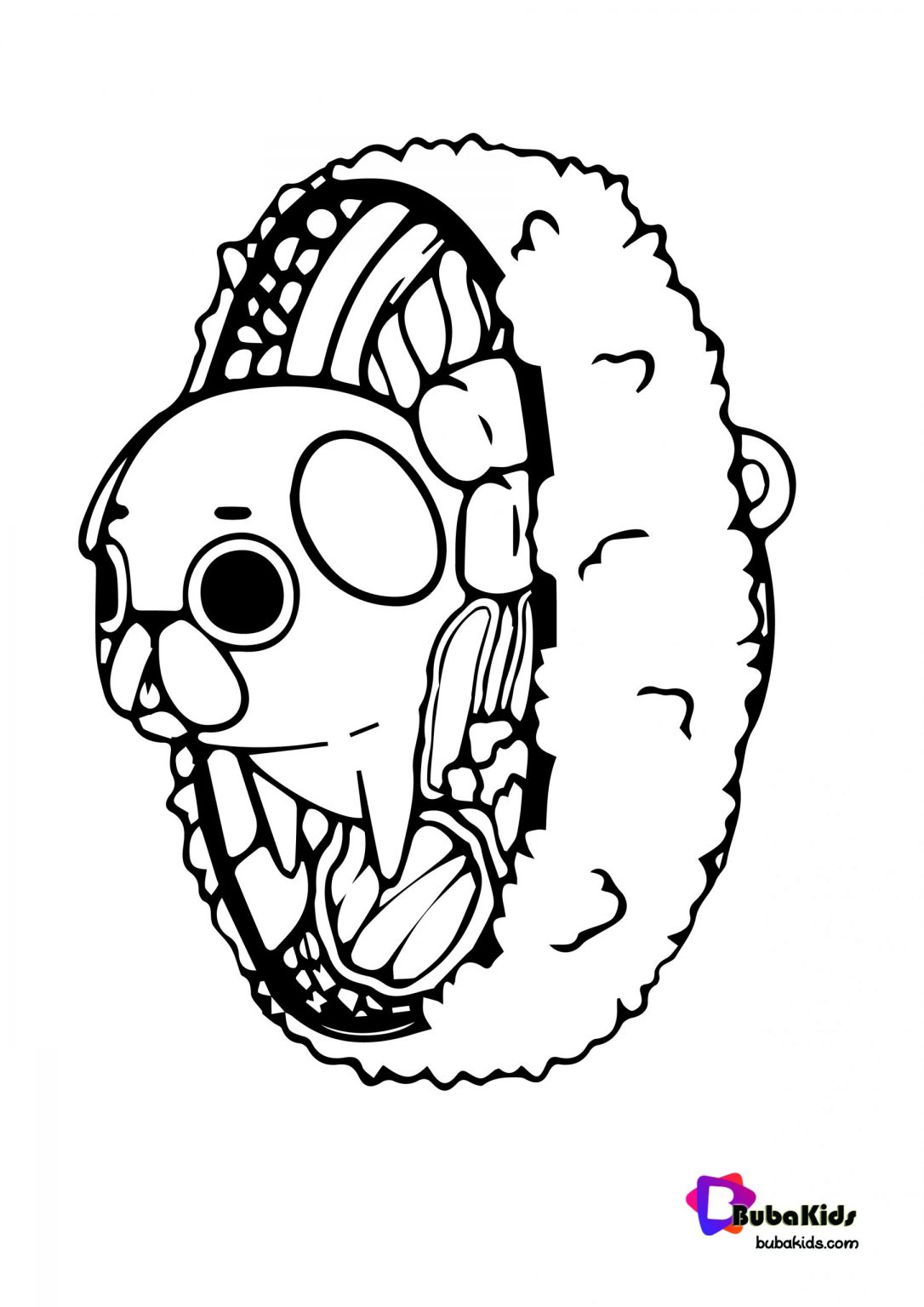 The Puppy Coloring Page | BubaKids.com