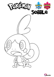 Pokemon Sword and Shield Pokemon Sobble coloring pages | BubaKids.com