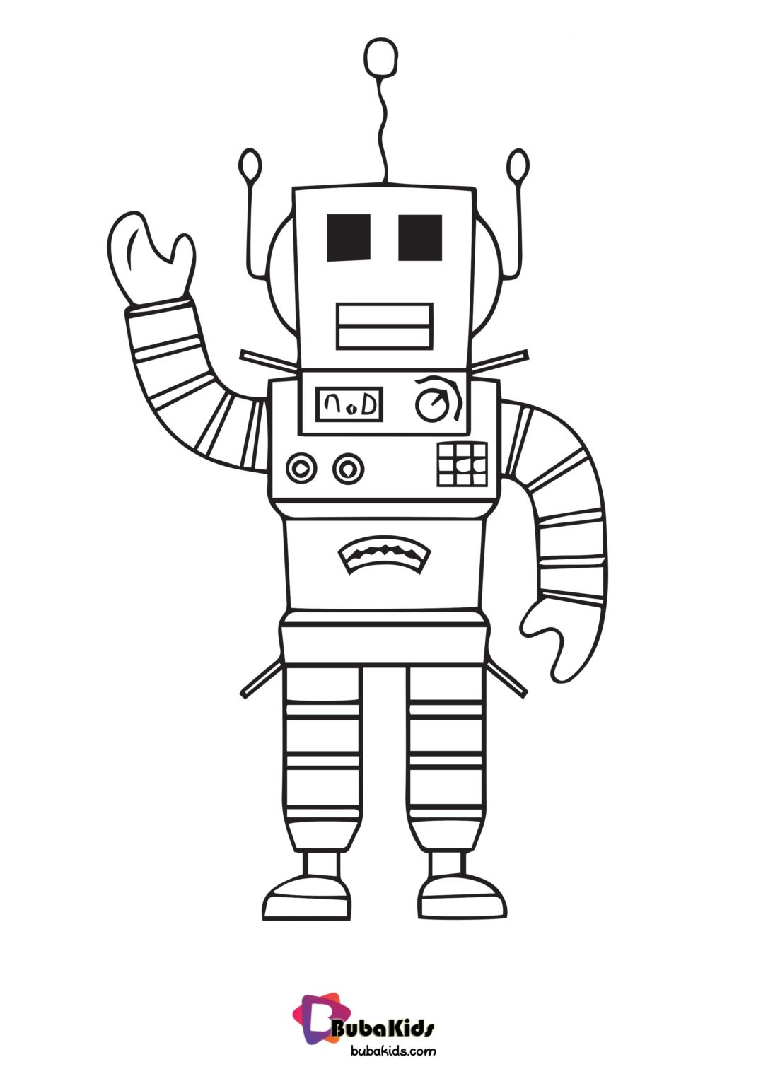 Robo Roblox Free Coloring Page | BubaKids.com