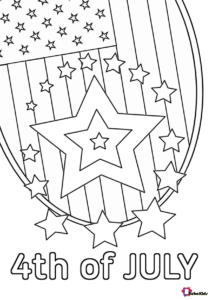 US independence day 4th of july coloring page | BubaKids.com