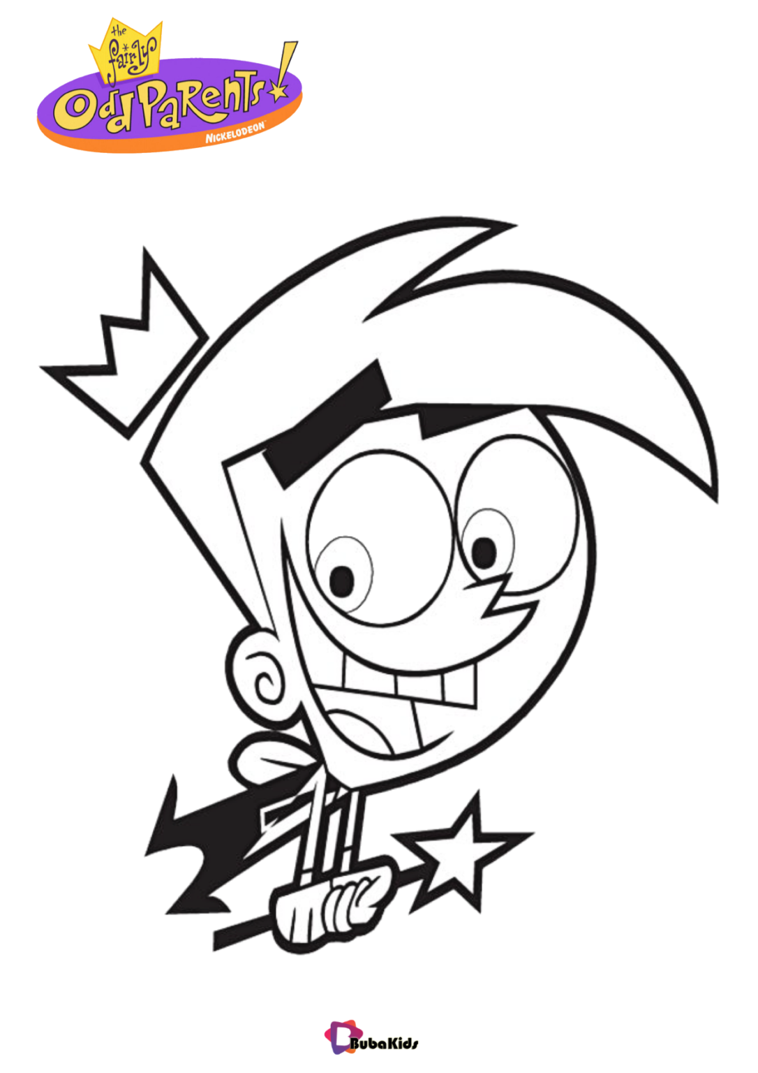 Timmy Turner Fairly OddParents Nickelodeon tv series coloring page ...