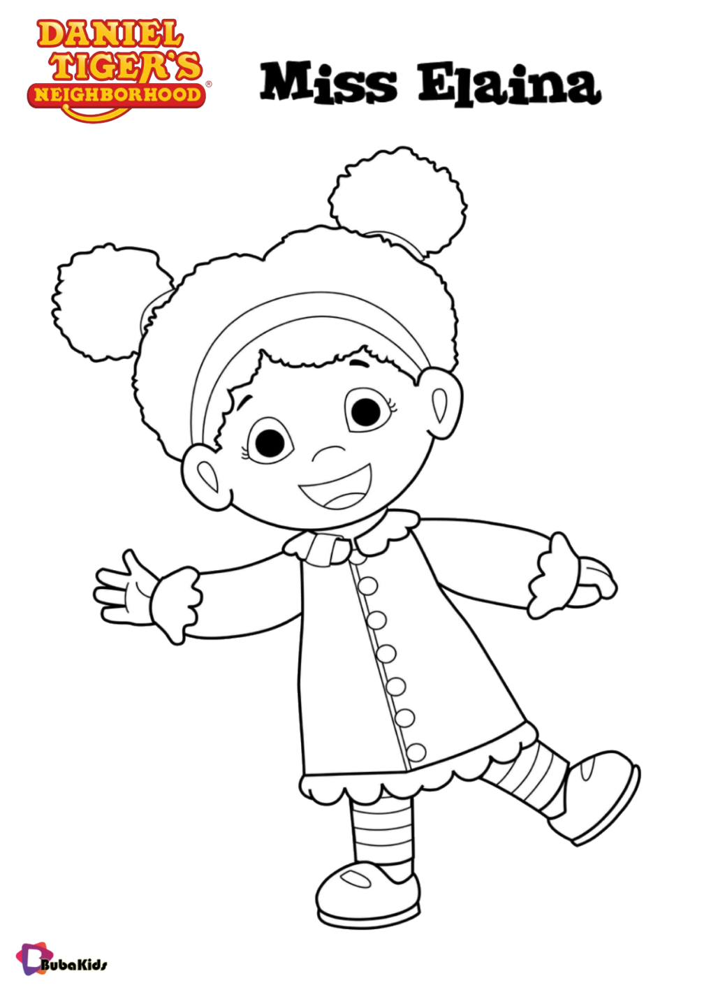 Coloring page Miss Elaina character from children tv serial Daniel ...