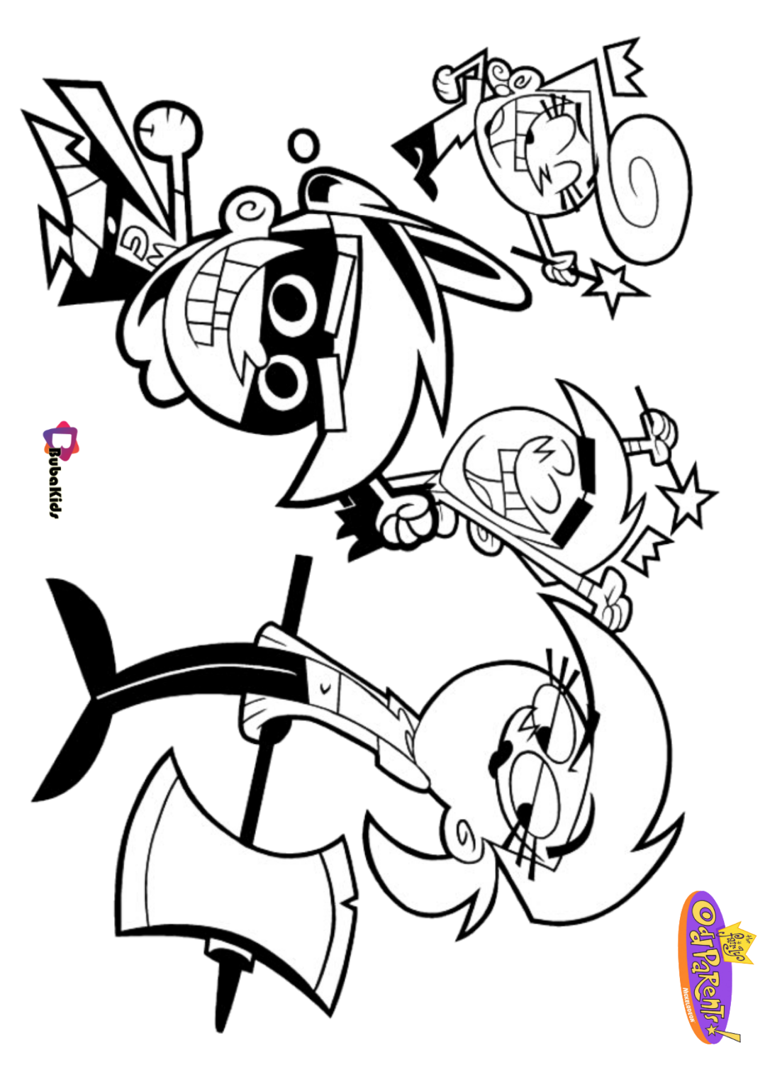 The fairly oddparents nick jr cartoon tv series coloring page ...
