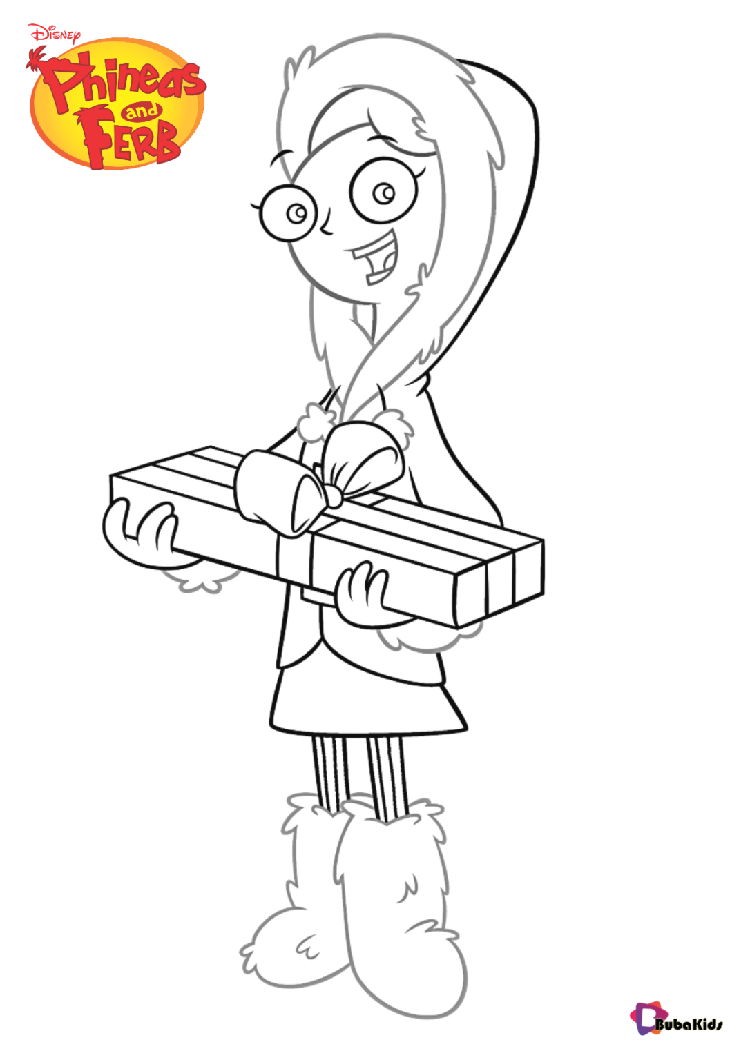 Phineas and Ferb coloring sheet Candace Flynn coloring pages | BubaKids.com