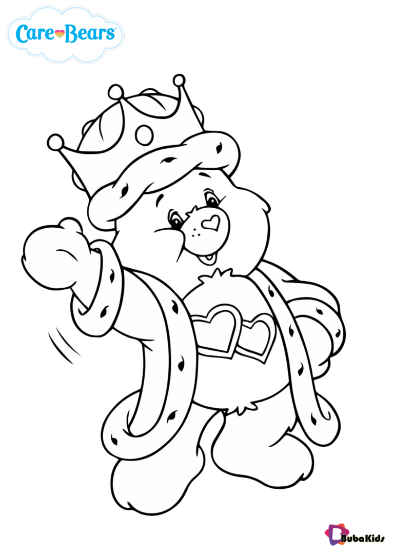 Care Bears Love-a-lot bear coloring pages | BubaKids.com