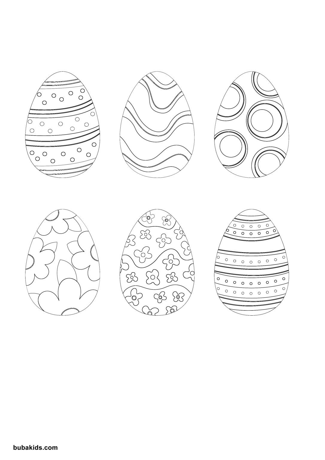 Free printable Easter egg coloring page | BubaKids.com