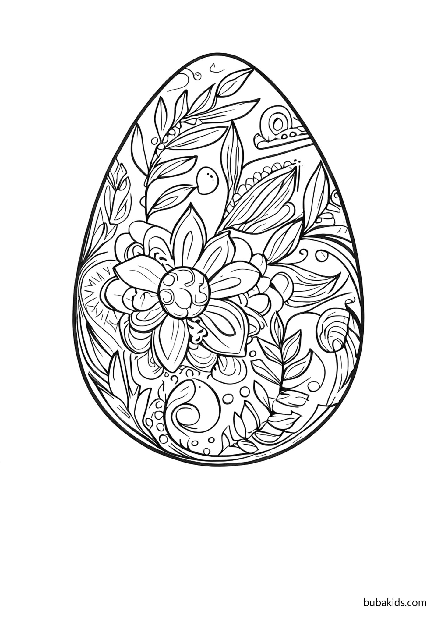 Simple and Beautiful Easter egg coloring for children and adults ...