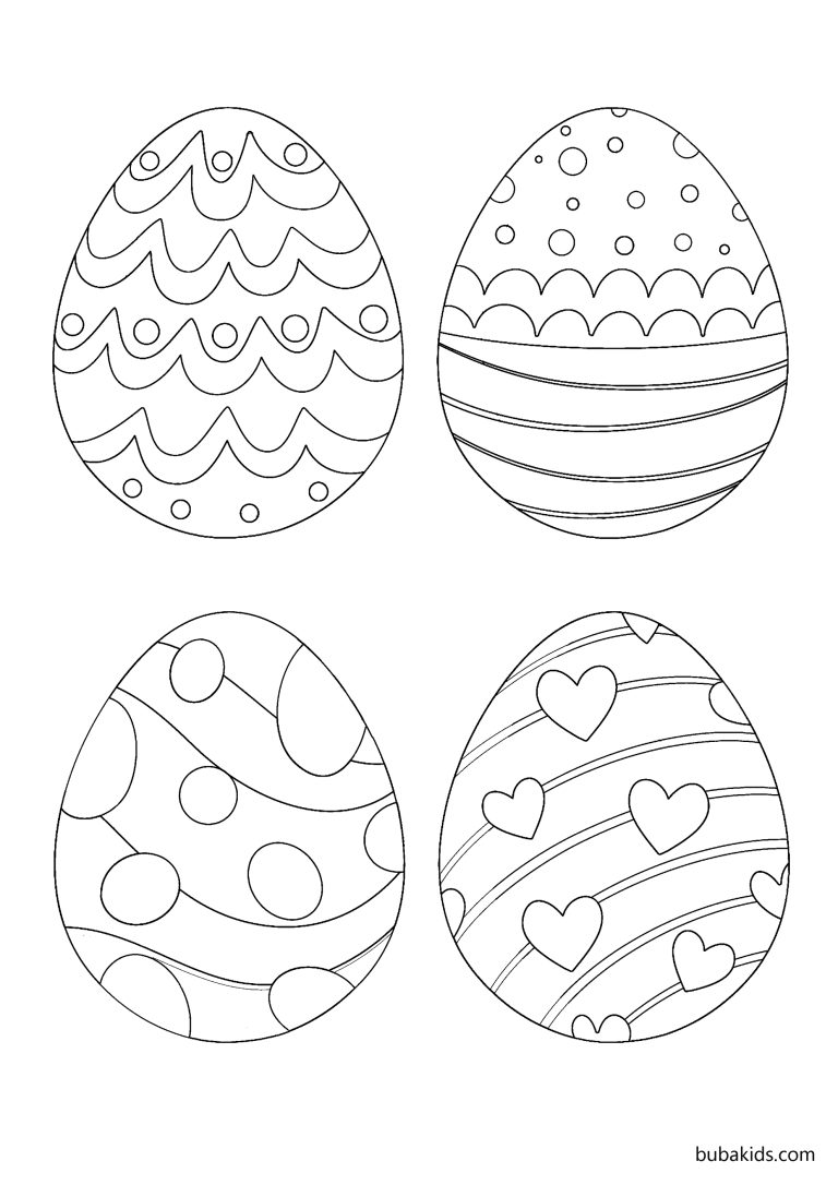 Free printable Easter egg coloring page | BubaKids.com