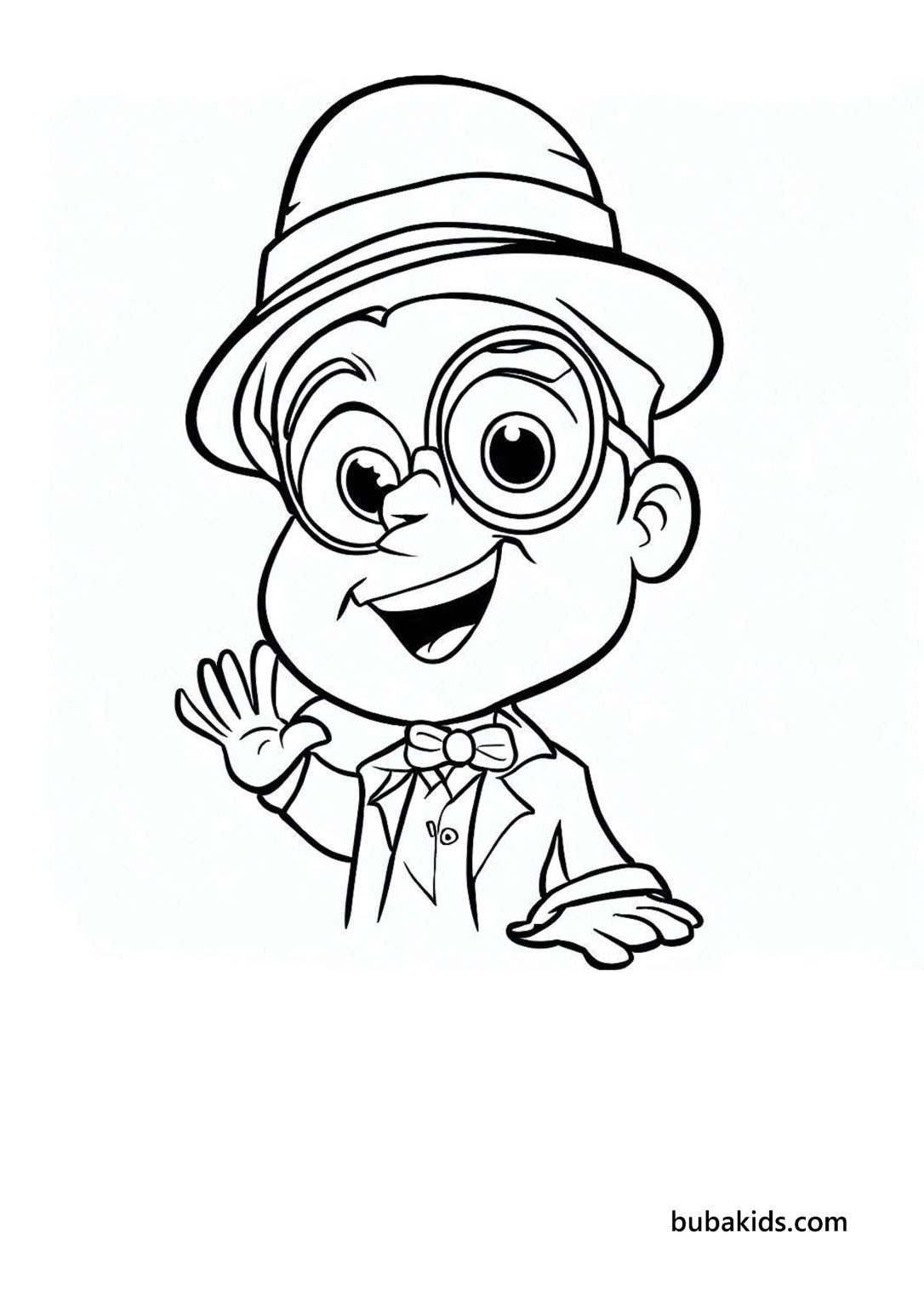 cartoon character coloring page | BubaKids.com