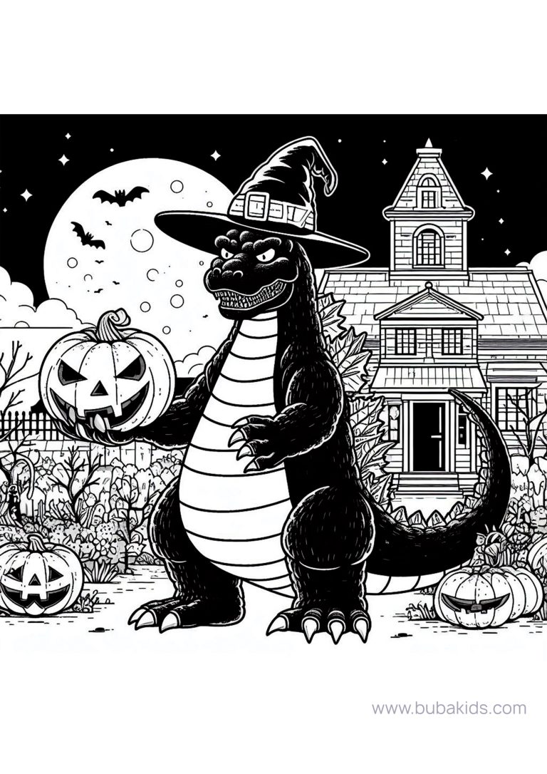 Peppa pig trick or treat halloween coloring page | BubaKids.com